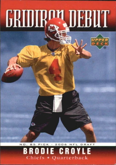 2006 UPPER DECK Gridiron Debut #CR Brodie Croyle CHIEFS S23822 EUR 1,66 ...