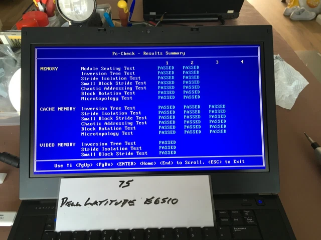 DELL LATITUDE E6510 Motherboard LA-5573p. TEST RESULTS SHOWN WORKING ...