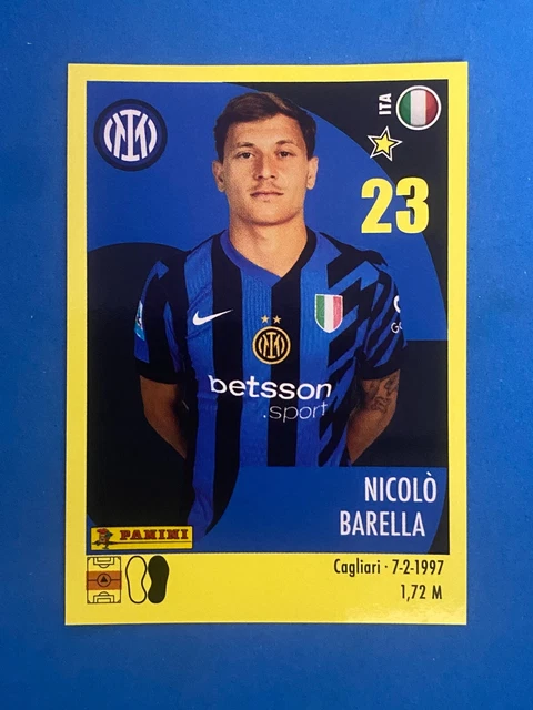 FIGURINE CALCIATORI PANINI 2024-25 2025 n.232 Nicolo' Barella (Inter ...