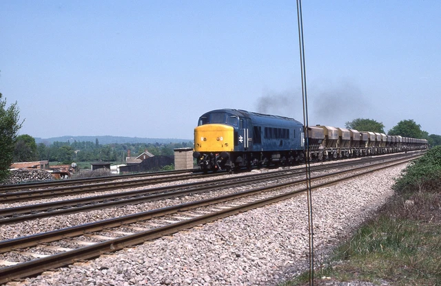 ORIGINAL SLIDE . BR Class 46 Peak Diesel Loco 46035 . Sonning Berks May ...
