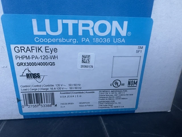 LUTRON GRAFIK EYE GRX3000/4000/QS Phase-Adaptive Power Module PHPM-PA ...