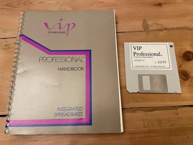 RARE VIP PROFESSIONAL Integrated Spreadsheet software for Atari ST ...