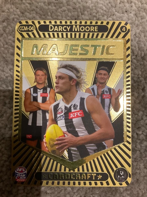 2025 TEAMCOACH COLLINGWOOD Magpies Darcy Moore Gold Card Craft Majestic ...