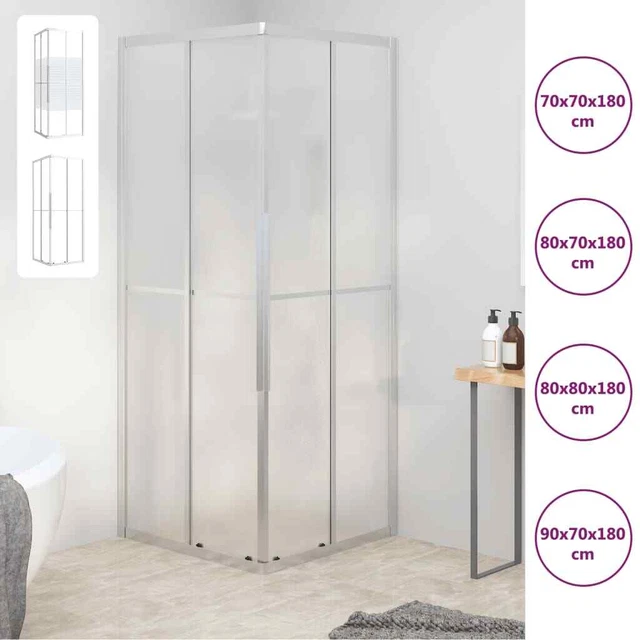 CABINA PER DOCCIA in ESG Trasparente/Glassato Colori/Misure Diverse ...