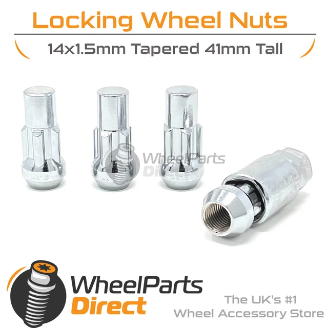 CHROME GEN2 14X1.5 Lock Nuts for Ford Transit Custom 12-20 on ...