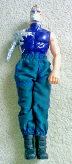 PSYCHO MAX STEEL Cyborg 1998 Mattel Action Man Articulated Figure Free ...