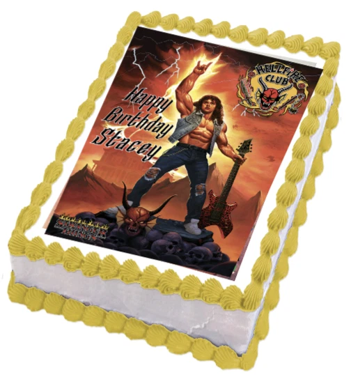 STRANGER THINGS HELLFIRE Club Birthday Edible Icing Cake Topper - Any ...