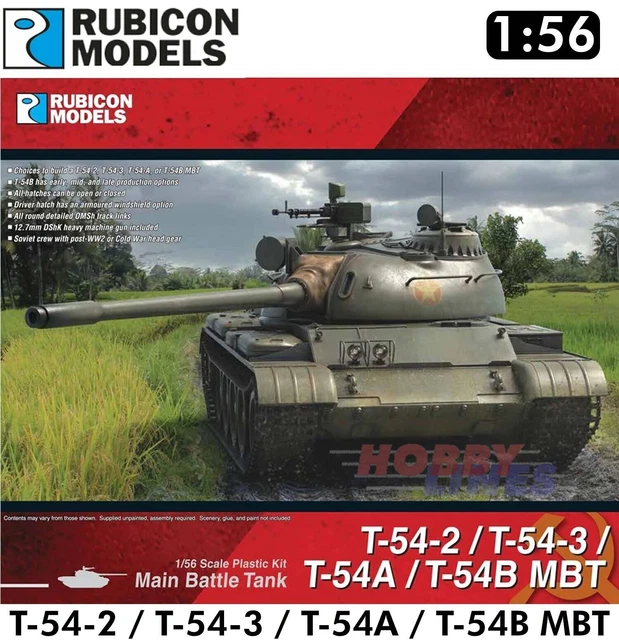 T54 MAIN BATTLE TANK T-54-2 T-54-3 T-54A T-54B MBT 1:56 Rubicon Models ...