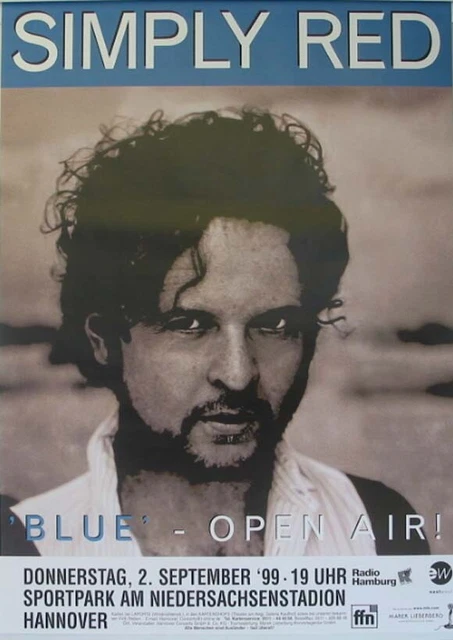 SIMPLY RED - Hannover 1999 Rare Original Tourposter EUR 7,99 - PicClick DE