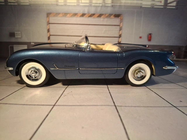 1/18 DIECAST CHEVROLET Corvette 1954 Blue Mira Model Car £10.80 ...