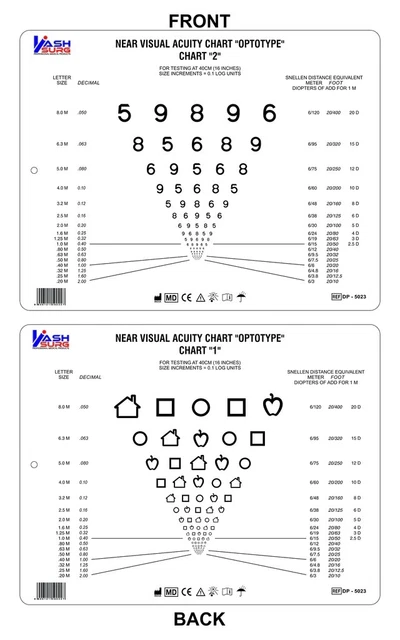 NEAR VISION CHART with LEA Symbols LEA Numbers £13.19 - PicClick UK