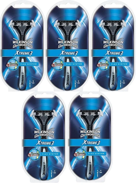 PACK OF 5 Wilkinson Sword Xtreme 3 Shaving Razors £20.99 - PicClick UK