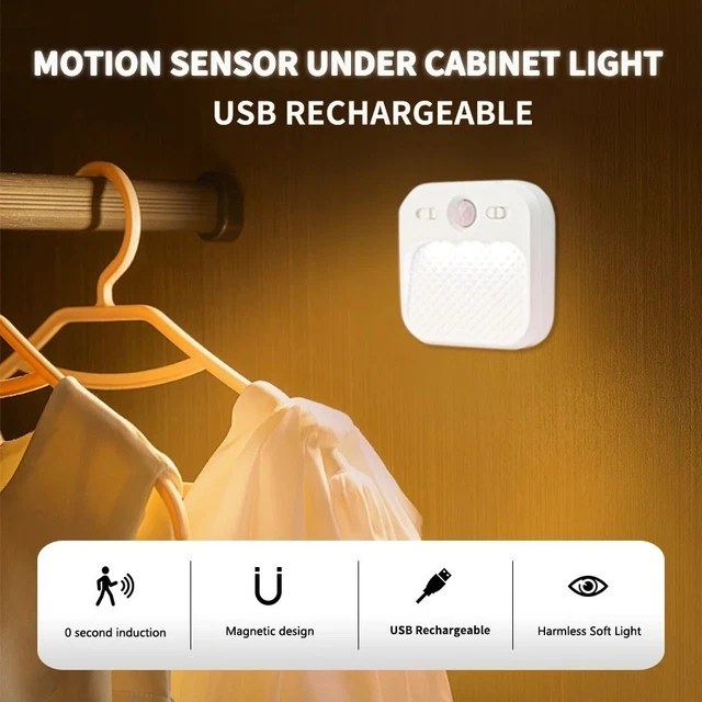 PLUG IN PIR Motion Sensor Hallway Plug Socket LED Home Night Light Lamp ...