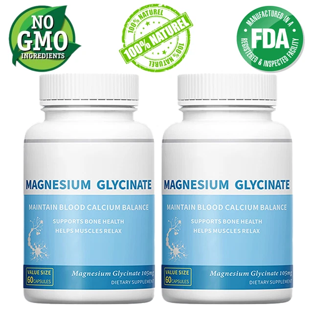 MAGNESIUM GLYCINATE CAPSULES - Muscles Relax, Bone Health, Improve Self ...