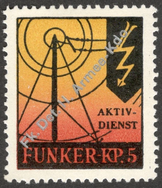 (AOP) SWITZERLAND WW2 Soldatenmarken Soldier stamp Radio - FUNKER KP.6 ...
