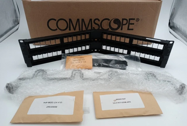 COMMSCOPE ANGLED DISCRETE Distribution Module Panel SL, UTP, 2U, 48 ...