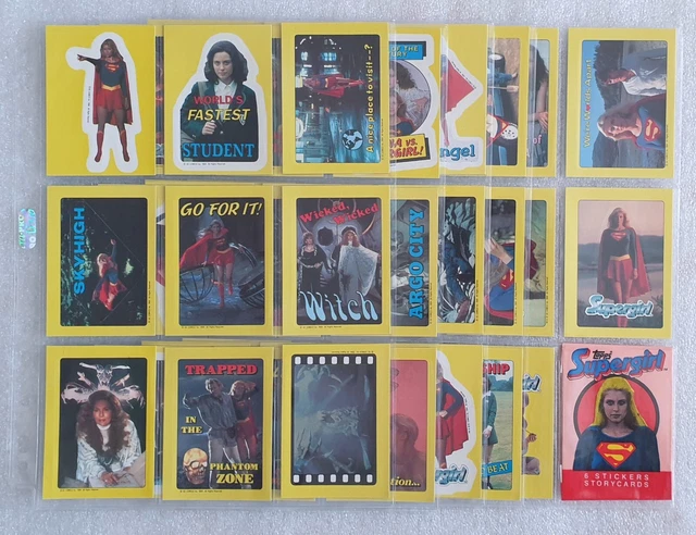 TOPPS 1984 SUPERGIRL Movie Sticker Trading Cards Set + Wax Wrapper ...