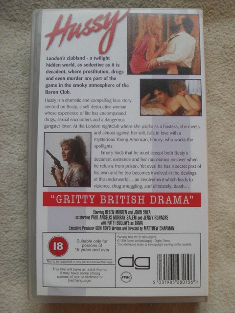 HUSSY (1980 FILM, Helen Mirren) VHS Video Tape - Matthew Chapman John ...