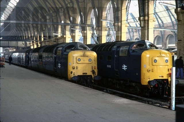35MM SLIDE BR British Railways Diesel Loco 55005 Class 55 Kings Cross ...