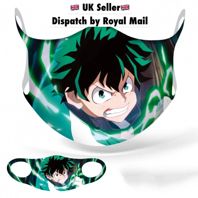 MY HERO ACADEMIA Deku Izuku Midoriya Anti-dust Face Covering Cover ...