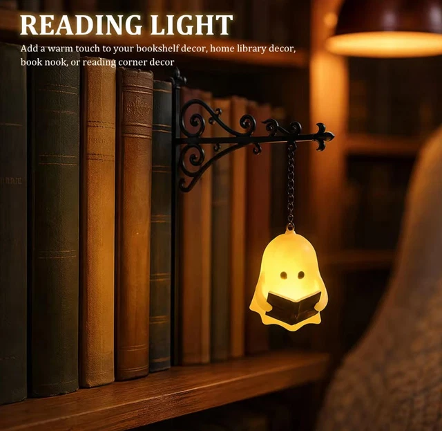 VINTAGE LIBRARY LANTERN Bookshelf Light Mini Hanging Lamp LED Decor ...