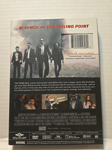 SWELTER (DVD, 2014 Widescreen) Jean-Claude Van Damme Slipcover New ...