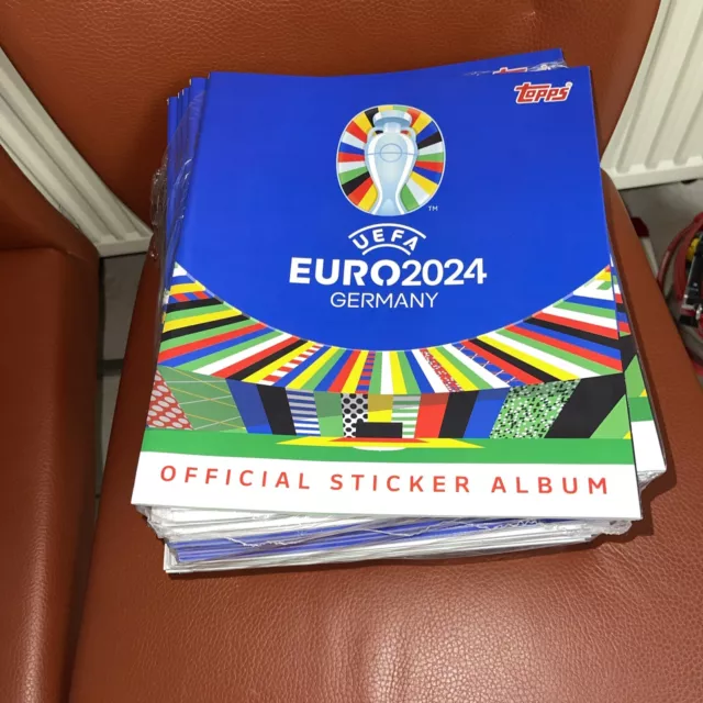 TOPPS UEFA EURO EM 2024 Germany Sticker Album Leer + 6 Stickers EUR 1 ... TOPPS UEFA EURO EM 2024 Germany Sticker Album Leer + 6 Stickers EUR 1 ...