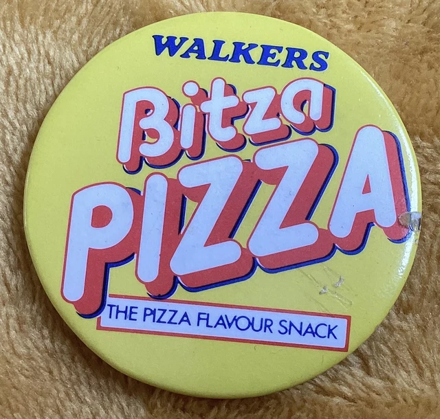 VINTAGE PIN BADGE 1980,s Walkers Bitza Pizza Snacks. £1.50 - PicClick UK