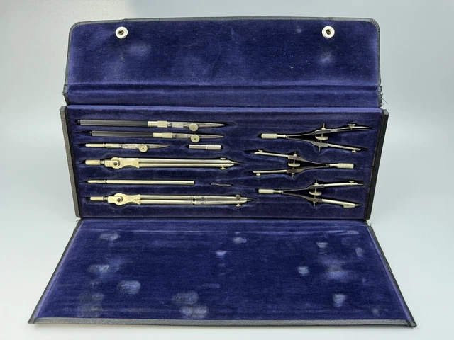 VINTAGE RIEFLER A 20 Precision Drafting Tools Drawing Set Germany ...