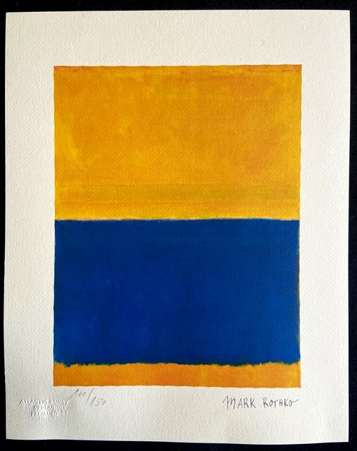 MARK ROTHKO LITOGRAFIA(JACKSON Pollock Willem De Kooning ^ Sam Francis ...
