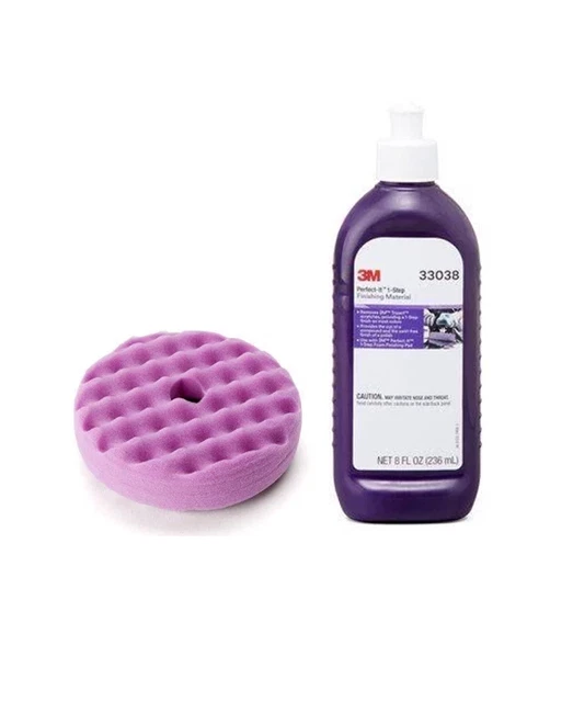 3M PERFECT-IT 1-STEP Sampler Kit: 8 In Quick Connect Foam Pad and 8 oz ...