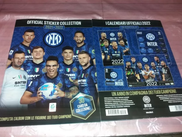 FOOTBALL ALBUM INTER 2021/2022 OFFICIAL STICKERS COLLECTION NEWSSTAND ...