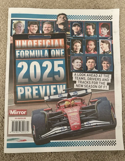 F1 FORMULA 1 2025 Preview Teams, Drivers And Tracks March 2025 3/25 £14 ...