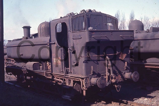 ORIGINAL 35MM COLOUR SLIDE BR STEAM 0-6-0PT 3709 CROES NEWYDD 1966 ...