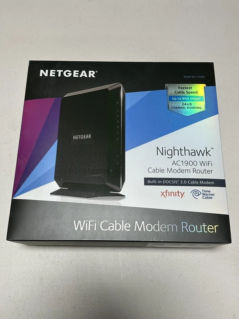 NETGEAR NIGHTHAWK C7000V2 AC1900 Wi-Fi Cable Modem Router $32.00 - PicClick
