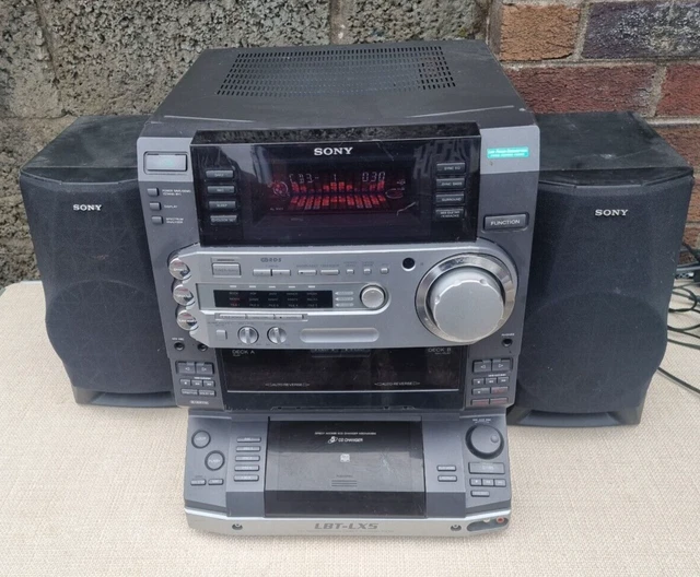 SONY HCD-LX5 HI FI Stereo System 5xCD Tape Player & Speakers FREE POST ...