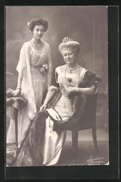 AK KAISER AUGUSTE Viktoria mit Tochter Prinzessin Victoria Louise von ...