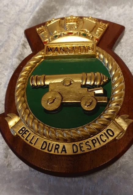 ROYAL NAVY HMS Warspite Plaster Wall Shield £19.95 - PicClick UK