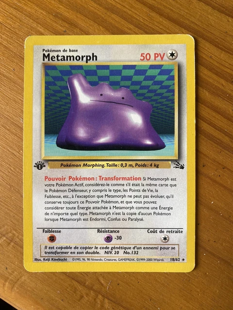 CARTE POKÉMON : Metamorph 18/62 Edition 1 Fossile Wizards Française EUR ...