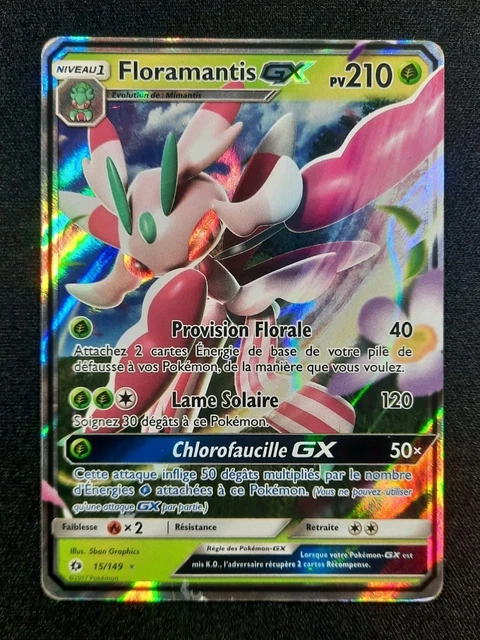 CARTE POKÉMON : Floramantis GX Ultra Rare 2017 Soleil & Lune 15/149 GD ...