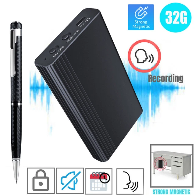 MINI SPY AUDIO Recorder Pen Voice Activated Office Listening Device ...