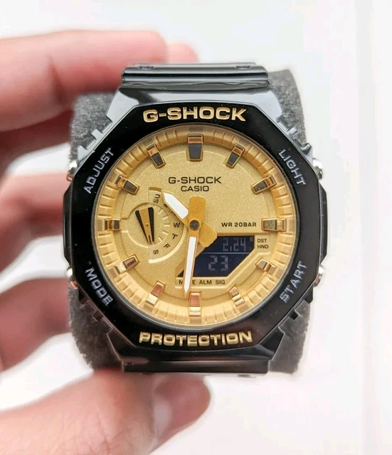 CASIO G-SHOCK GA-2100 Gold Casioak | GA-2100GB-1A Carbon Core Resin ...