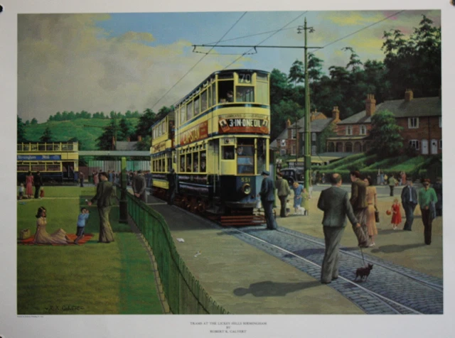 TRAMS AT LICKEY Hills Depot Birmingham by Robert Calvert - Fine Art ...