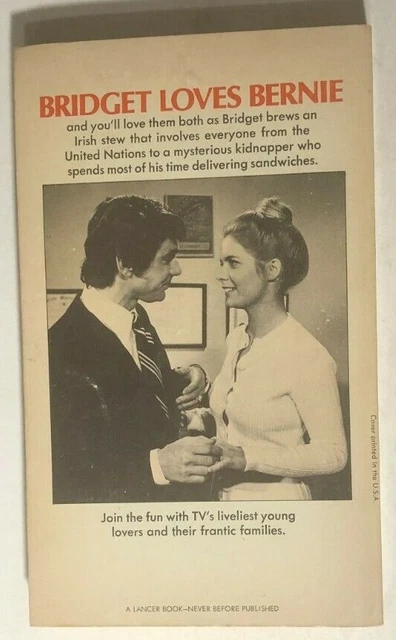 BRIDGET LOVES BERNIE di Paul Fairman (1972) Lancer CBS-TV tascabile 1 ...
