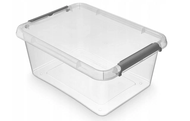 BAC DE STOCKAGE bac transparent avec couvercle plastique Lara Keeeper ...