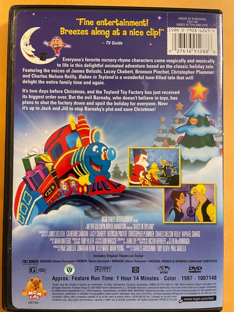 BABES IN TOYLAND - (1997) animated Comedy, Family, Fantasy DVD MGM Kids ...