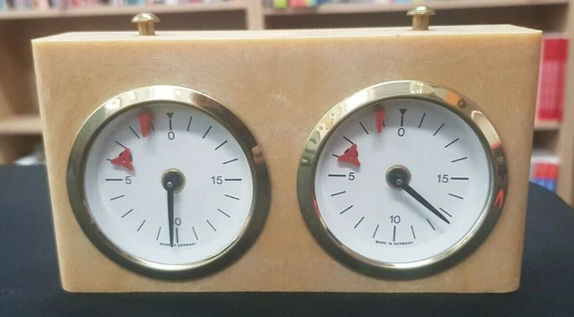 VINTAGE BHB GERMAN Analog Chess Clock Timer Beige Plastic Made in ...