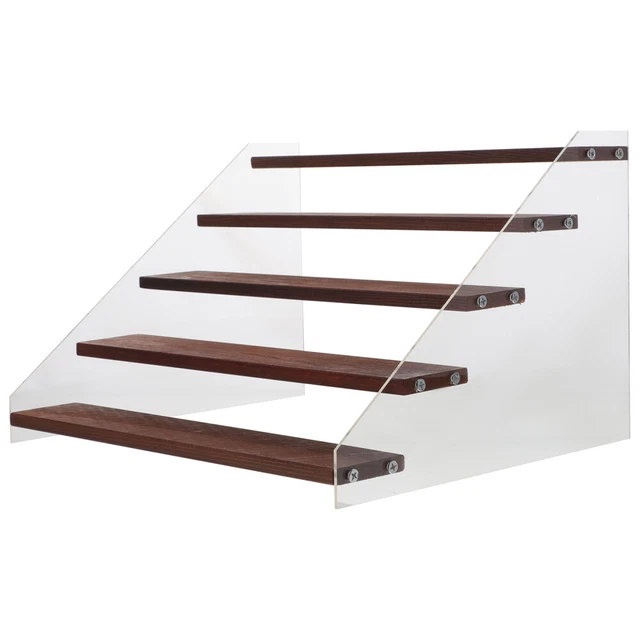 SUPPORT DE COSMÉTIQUES Présentoir Bois Rustique Rangement Acrylique À ...