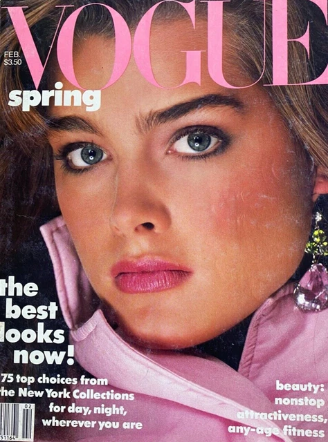 VOGUE US FEBRUARY 1985 Brooke Shields, Kim Basinger, Renee Simonsen ...