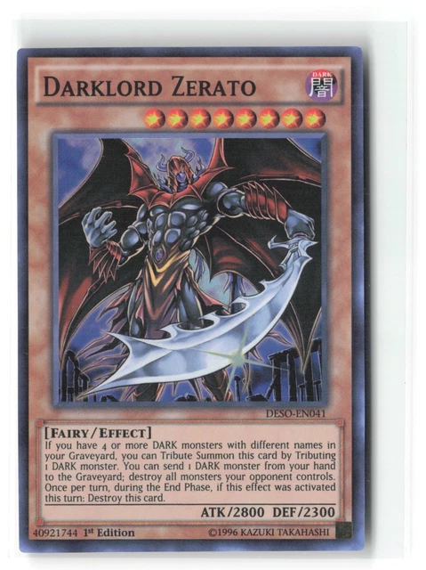 DARKLORD ZERATO DESO-EN041 Super Rare 1st Edition Yu-Gi-Oh! $1.23 ...